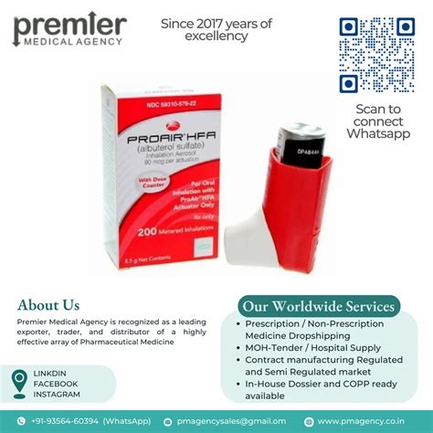 Salbutamol Albuterol Hfa Proair Inhaler At ₹ 300 In Nagpur Id