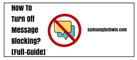 How To Turn Off Message Blocking [full Guide]