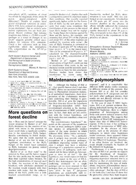 Pdf Maintenance Of Mhc Polymorphism Dokumentips
