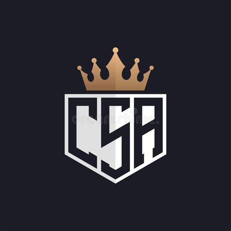 Luxury Csa Logo With Crown Elegant Initials Csa Letter Logo For Exclusive Brands Stock