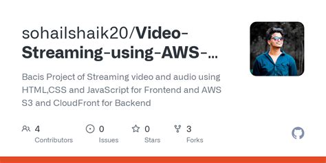 GitHub Sohailshaik Video Streaming Using AWS S And CloudFront Bacis Project Of Streaming
