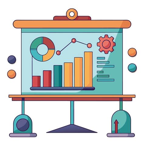 a colorful presentation board displaying graphs and data analysis