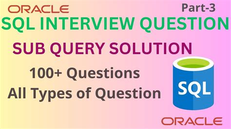 Sql Interview Question Based On Sub Query Part 3 Sub Query In Sql Sql