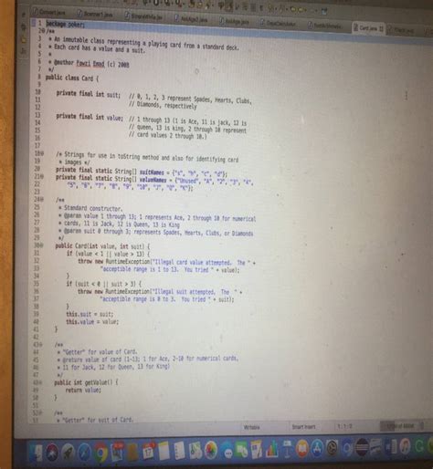 Solved Implement 1 Deckjava The Deck Class Represents A Deck Of