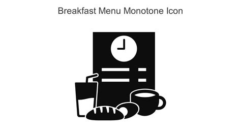 Breakfast Menu Monotone Icon In Powerpoint Pptx Png And Editable Eps Format PPT Slide