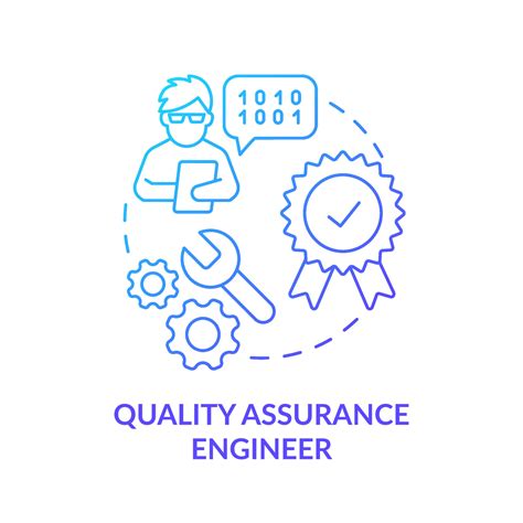 Quality Assurance Engineer Blue Gradient Concept Icon Test And Debug Software Engineer Path