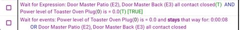 create wait for event with where both conditions are required and vs