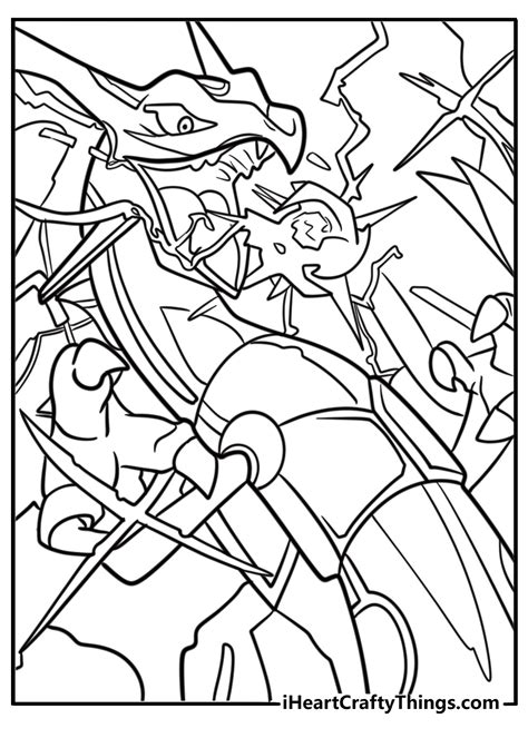 Legendary Pokemon Coloring Pages Mega Rayquaza Box 2025