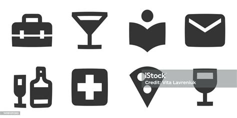 Set Of 8 Icons Maps Vector Collection Thin Line Web Icon Outline Isolated Signs Linear Symbols