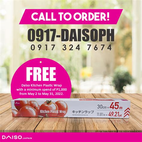 Daiso Japan Ph Get A Free Daiso Kitchen Wrap For A Facebook