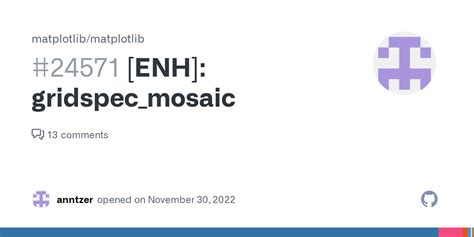 Enh Gridspecmosaic · Issue 24571 · Matplotlibmatplotlib · Github