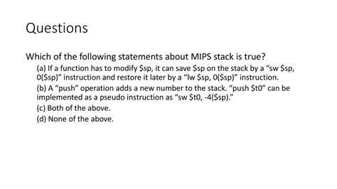 MIPS functions. - ppt download