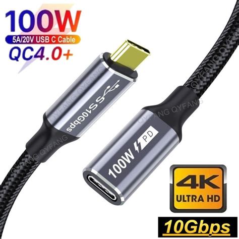 Usb 32 10gbps Extension Cable Usb C Pd100w Extend Cable Male To Female Type C Extender