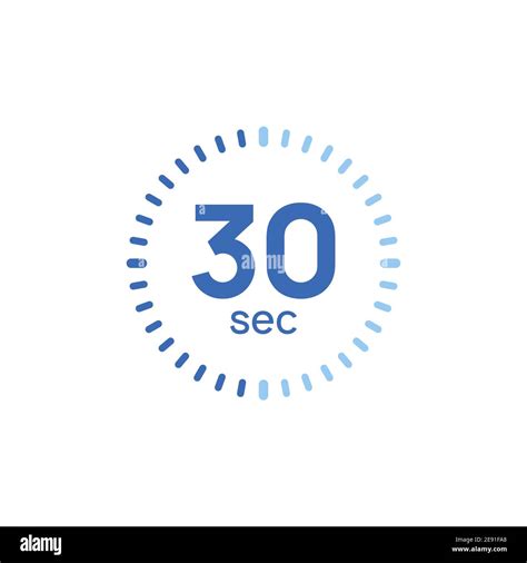 30 Second Timer Clock 30 Sec Stopwatch Icon Countdown Time Digital