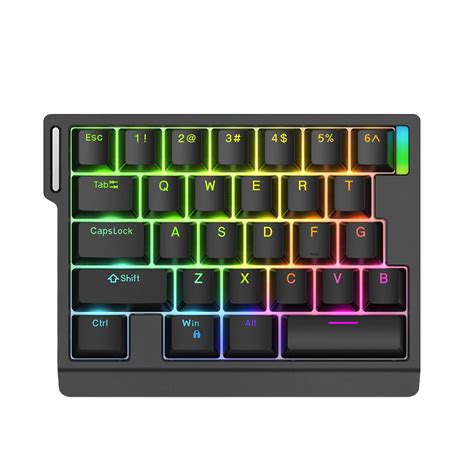 EIRZNGXQ Wireless One Handed Gaming Keyboard Mechanical Keyboard For Gaming With Led Light