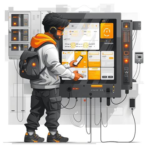 It Technician Web Developer In A Cybersecurity Illustration Premium Ai Generated Image