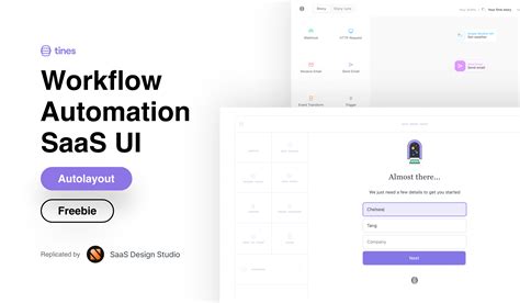 tines workflow automation saas ui figma