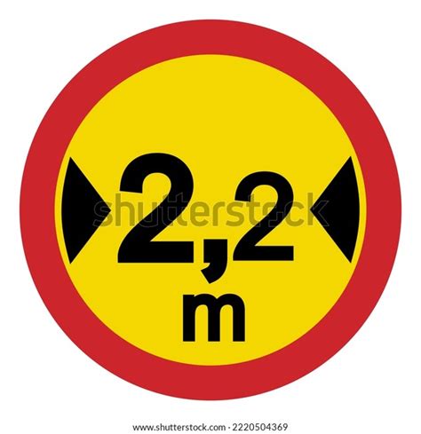Prohibited Road Signs Overall Width Limit Stock Vector Royalty Free 2220504369 Shutterstock