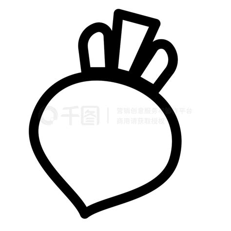 菜网页ui 黑色线条画风格的甜菜根简笔画 模板免费下载 Eps格式 1000像素 编号67344900 千图网