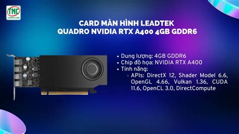 Card Màn Hình Leadtek Nvidia Rtx A400 4gb