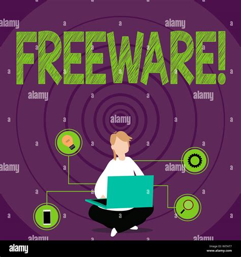 Conceptual Hand Writing Showing Freeware Concept Meaning Software