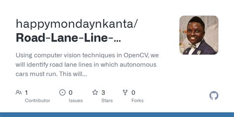 Github Happymondaynkantaroad Lane Line Detection With Opencv Using