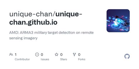 GitHub Unique Chan Unique Chan Github Io AMD ARMA Military Target Detection On Remote