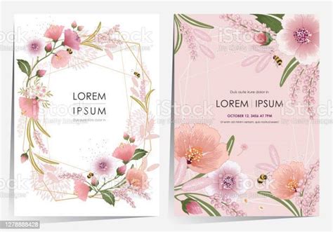 웨딩 기념일 생일 및 파티를 위한 아름다운 꽃 프레임 세트의 벡터 일러스트레이션 0명에 대한 스톡 벡터 아트 및 기타 이미지 0명 결혼식 꽃 나무 Istock