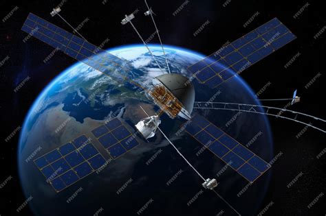 Diagrama Esquemático De Un Satélite En órbita Terrestre Que Representa
