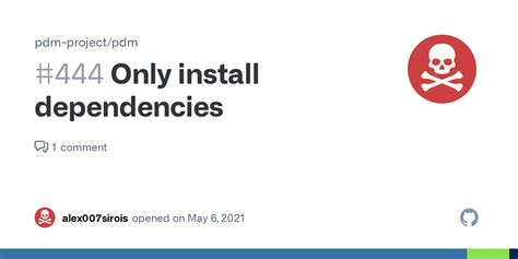 only install dependencies · issue 444 · pdm project pdm · github