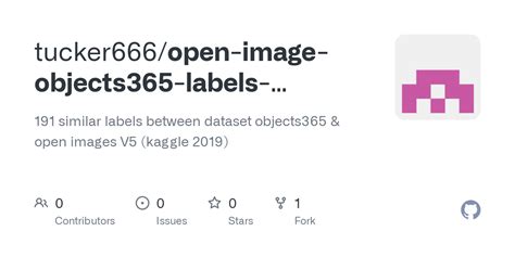 Github Tucker666open Image Objects365 Labels Mapping 191 Similar