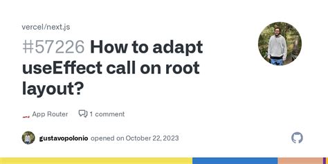 How To Adapt Useeffect Call On Root Layout · Vercel Nextjs