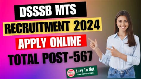 Dsssb Mts Recruitment 2024 Dsssb Mts Vacancy 2024 Apply Online Notification Out Eazytonet Com