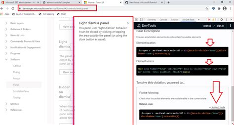 Panel Accessibility Ensures Aria Hidden Elements Do Not Contain Focusable Elements · Issue