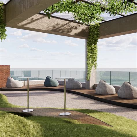 루프탑 카페 인테리어 투시도 3d 공간 모델링 포트폴리오 크몽