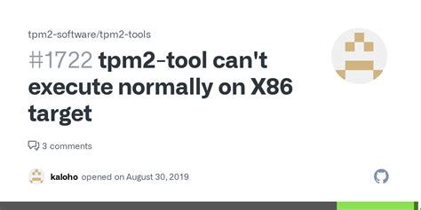 Tpm Tool Can T Execute Normally On X Target Issue Tpm Software Tpm Tools GitHub