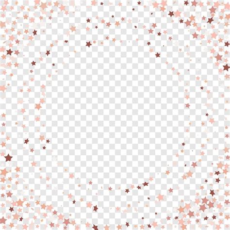 투명 배경에 스타 스팽글 색종이 격리 된 평면 생일 카드입니다 골든 스타 배너 크리스마스 파티 프레임 벡터 골드 반짝이입니다 바닥에 떨어지는 입자 상품권 선물