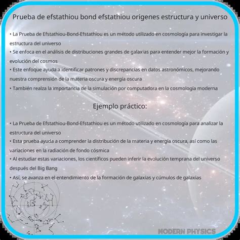 Prueba De Efstathiou Bond Efstathiou Orígenes Estructura Y Universo