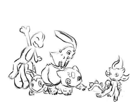 Grass Starters Meet Mine Wip By Fluna On Deviantart Grass Starters Meet Mine Wip By Fluna On Deviantart
