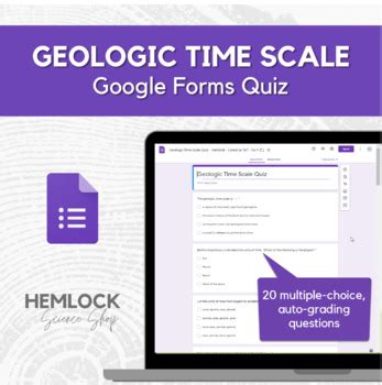 Geologic Time Scale Quiz In Google Forms By Hemlock Science Shop