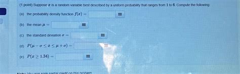 solved 1 point suppose x is a random variable best