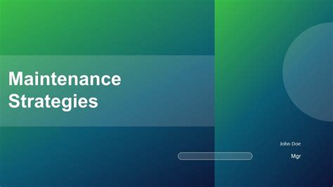 Maintenance Strategies Ppt Slides St Ai