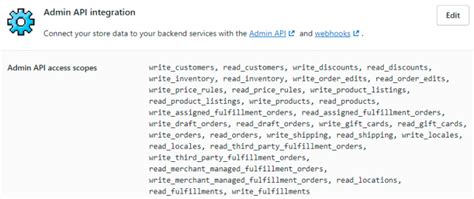 Shopify Configuration