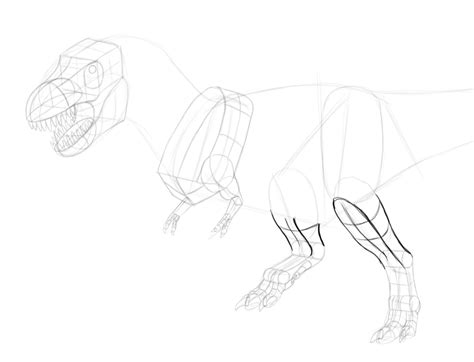 How To Draw A T Rex Dinosaur