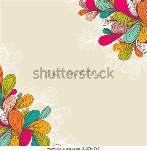Decorative Color Element Border Abstract Invitation Vetor Stock Livre De Direitos 313764767