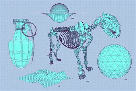 200 Vector Wireframe Shapes Graphics Youworkforthem