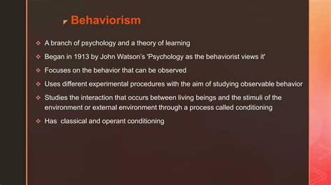 Behaviorism Ppt Free Download