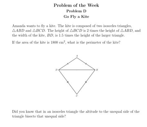 solved problem of the week problem d go fly a kite amanda