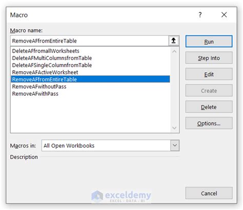 Excel Vba Remove Autofilter If It Exists 7 Methods Exceldemy