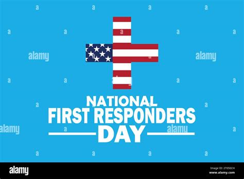 National First Responders Day Holiday Concept Template For Background Banner Card Poster